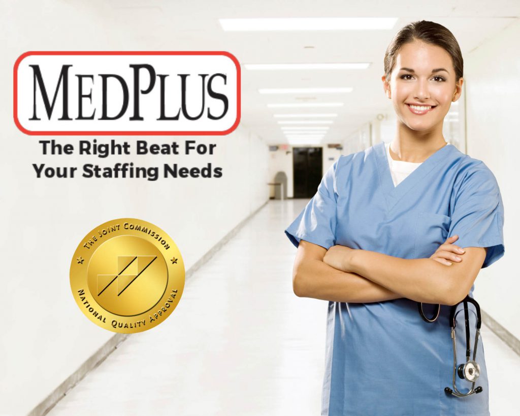 MedPlus Staffing Services | MedPlus Logo – Nurse Photo with Logo and ...